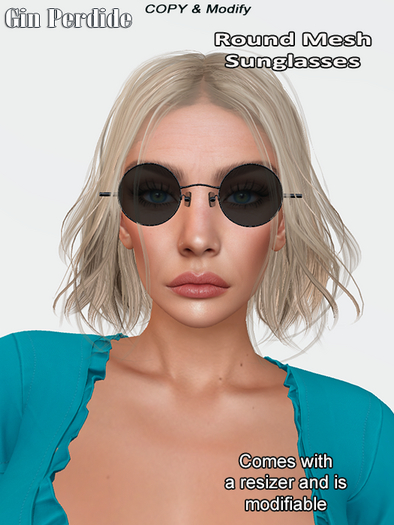 Second Life Marketplace Gp Mesh Round Sunglasses 9019